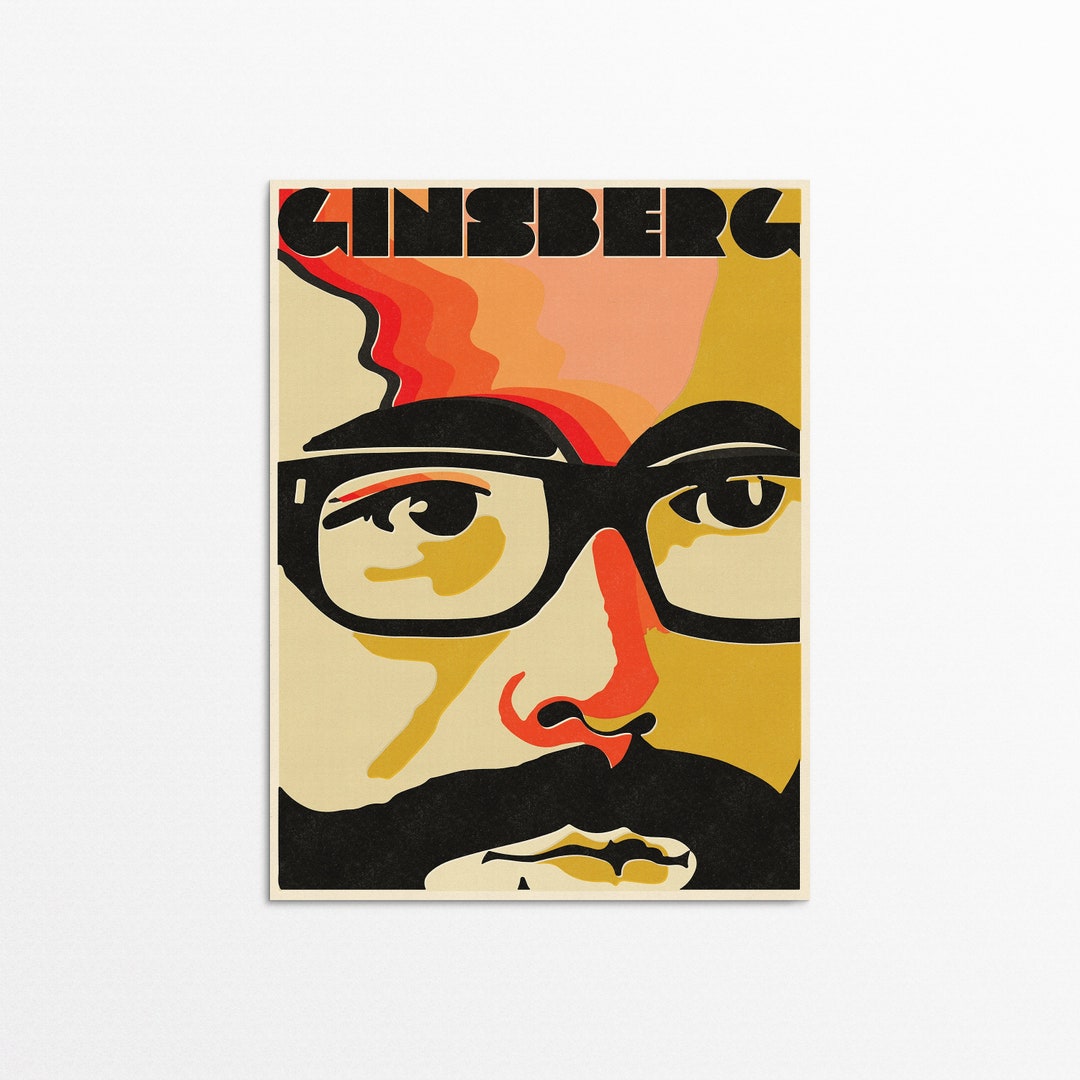 Ginsberg Retro Styled Art Poster - Etsy