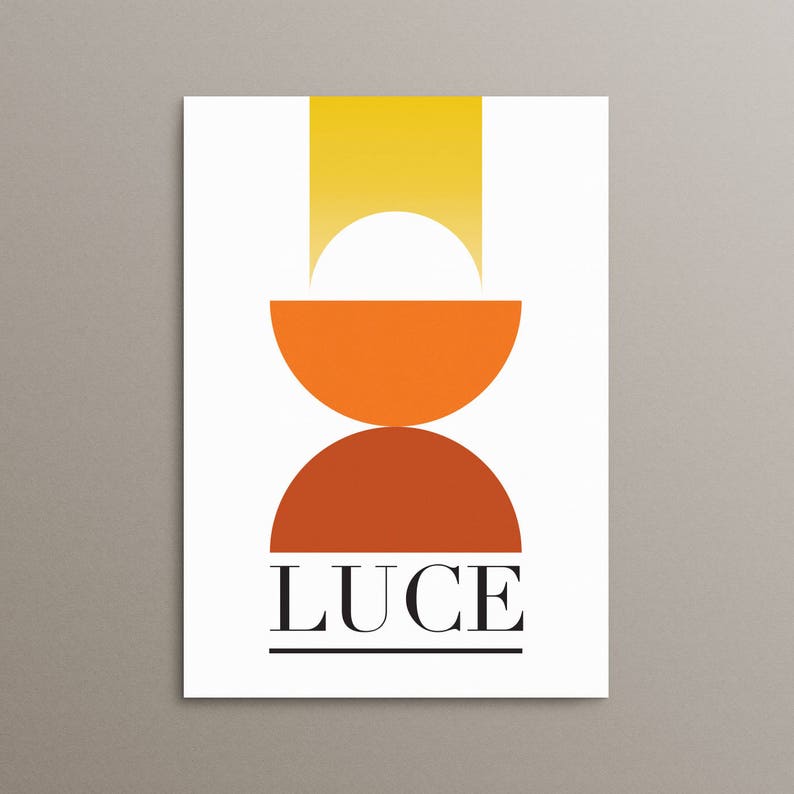 Luce 1960s Style Advertising Graphic Design Poster | Etsy