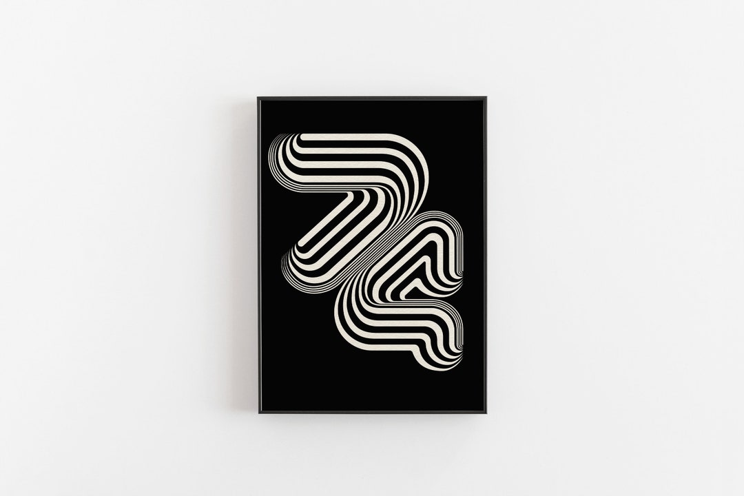 1974 - Typographic Retro Art Print (metallic Paper) - Etsy