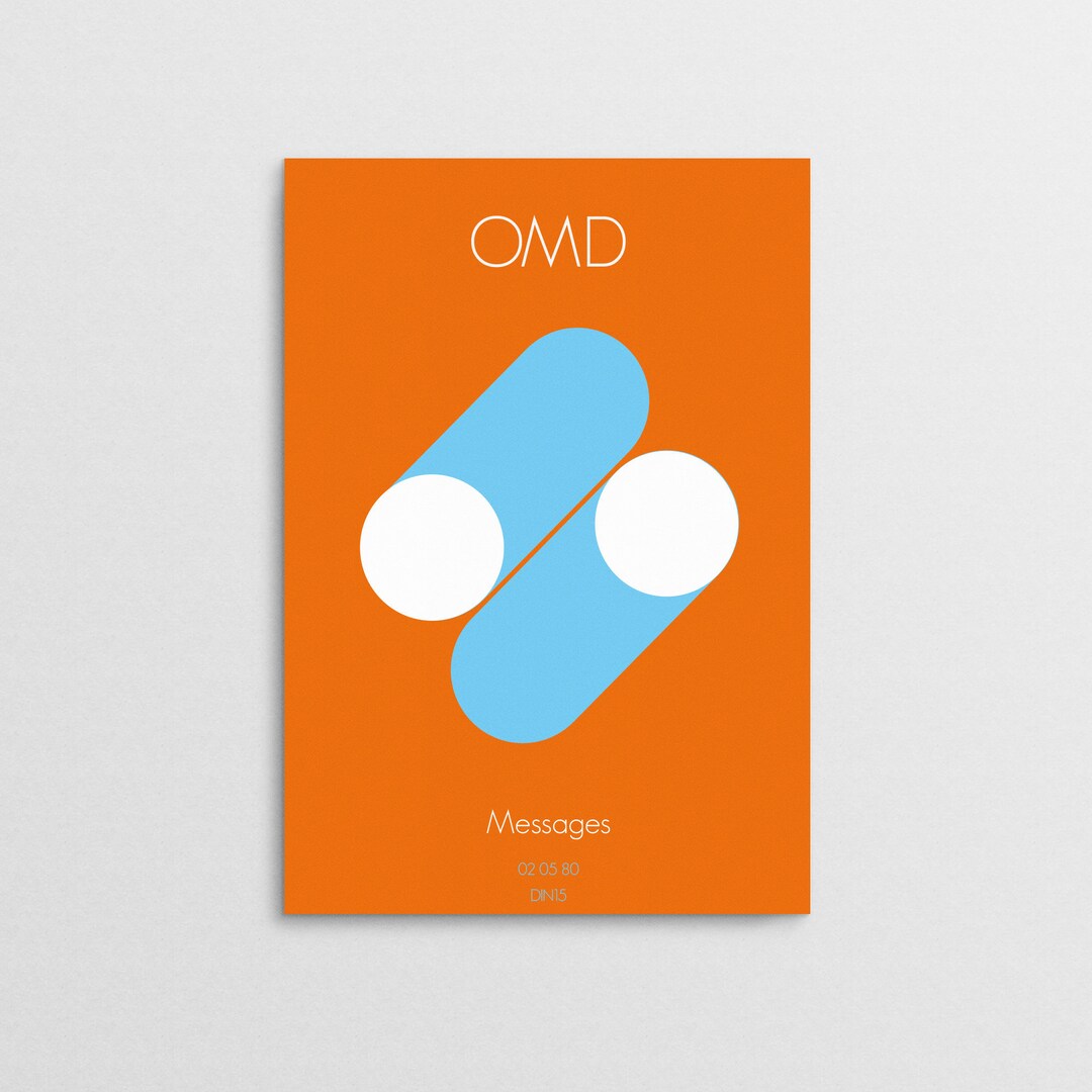 Messages OMD Minimal Poster - Etsy UK