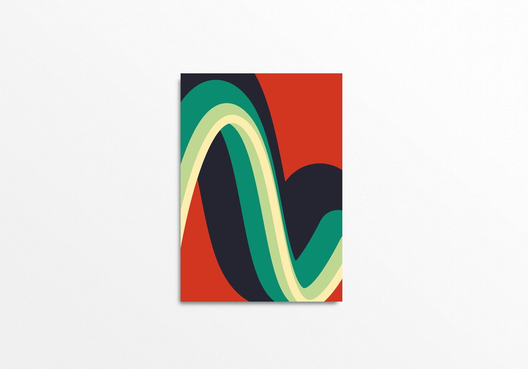 Wiggle - Bold Graphic Art Print - Etsy UK