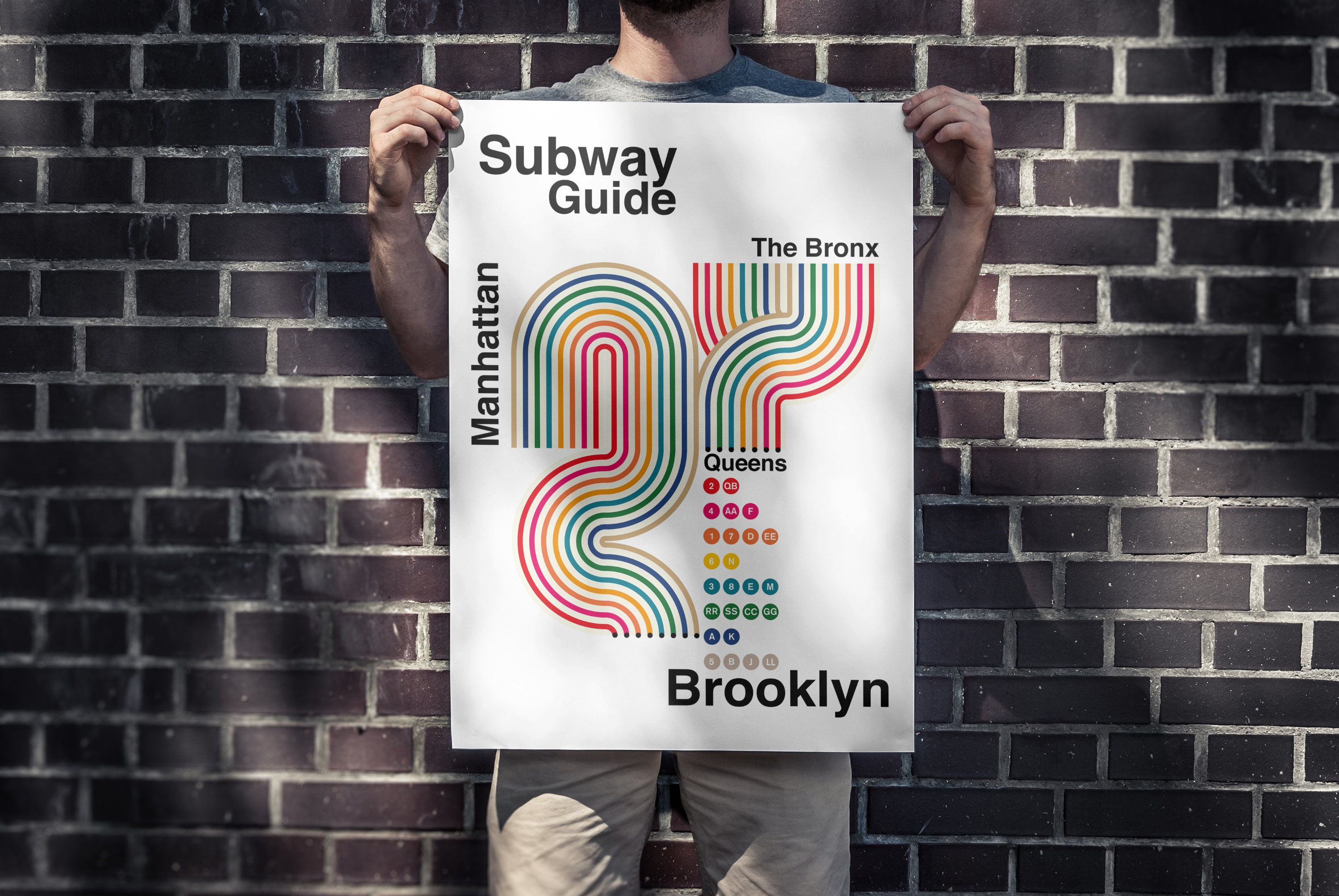 Póster del metro de la ciudad de Nueva York - Etsy España