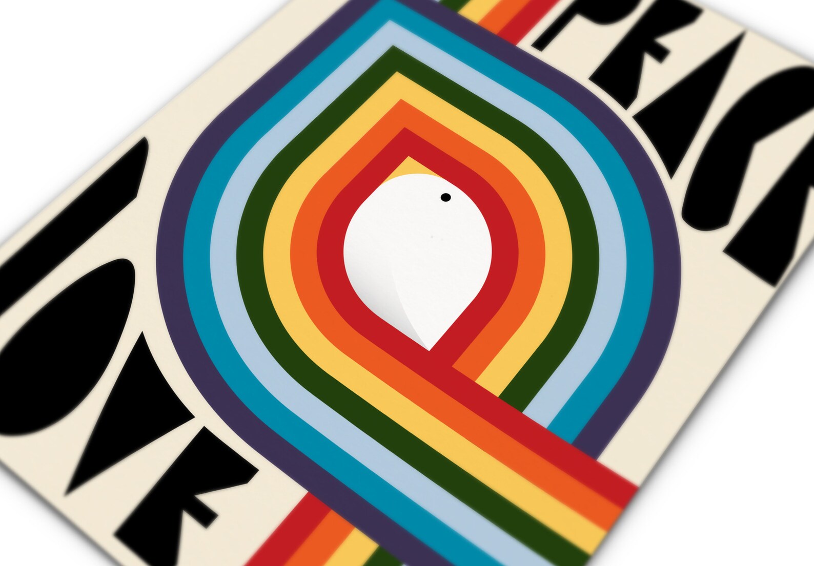 Peace & Love - Retro Rainbow Graphic Design Poster - Etsy