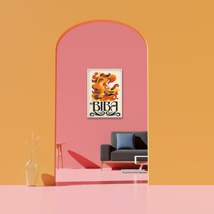 BIBA Retro Art Nouveau Print - Etsy