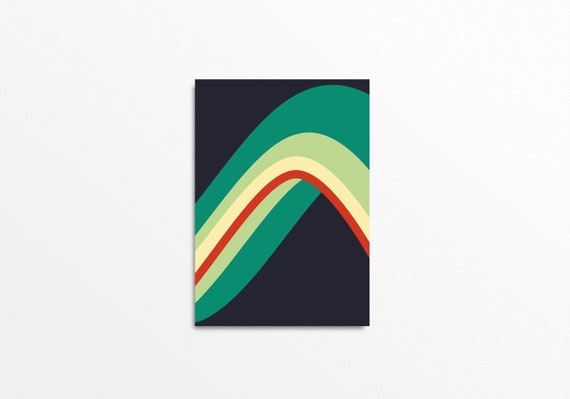 Wave Op Art Print - Etsy