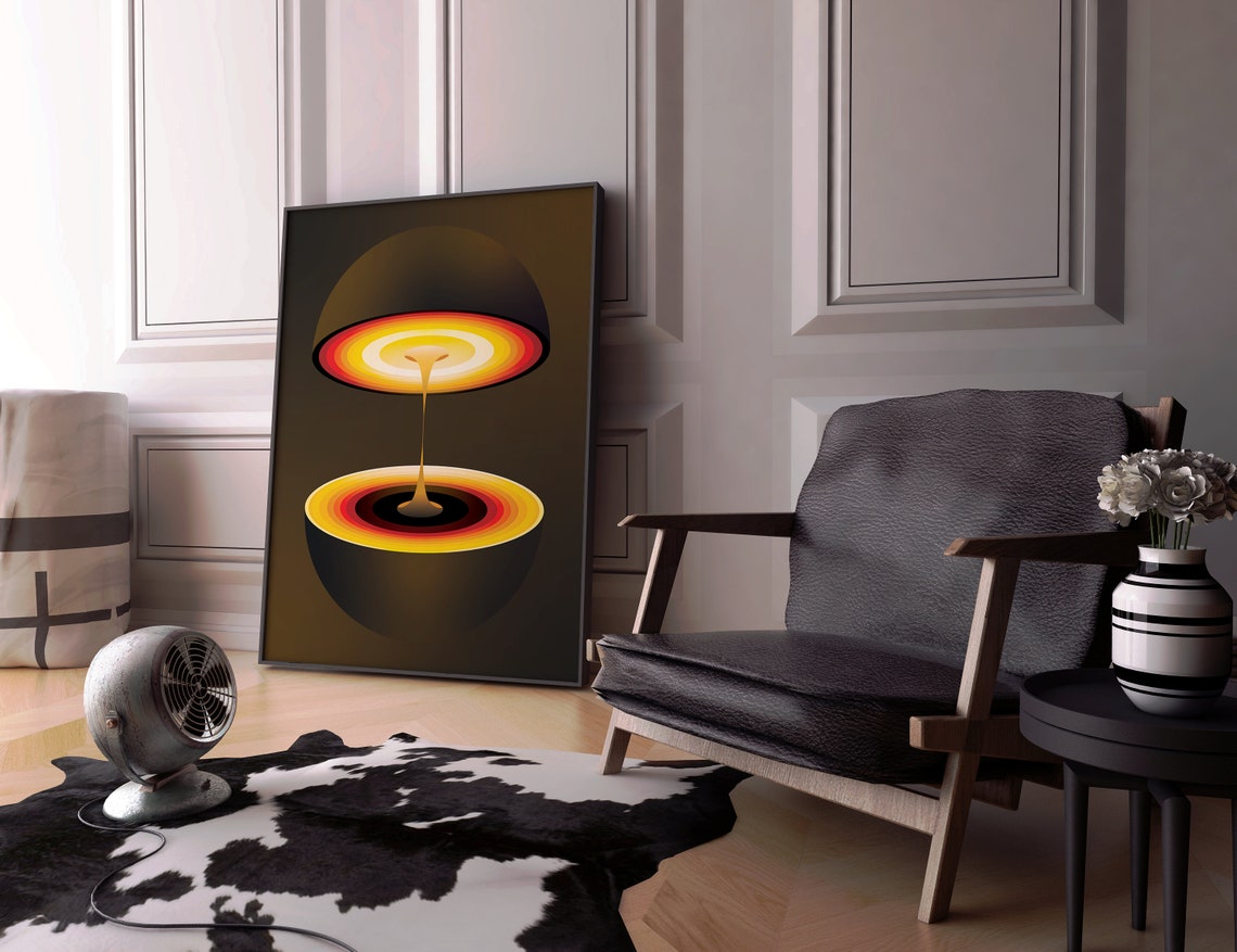 Supernova Retro Art Print | Etsy