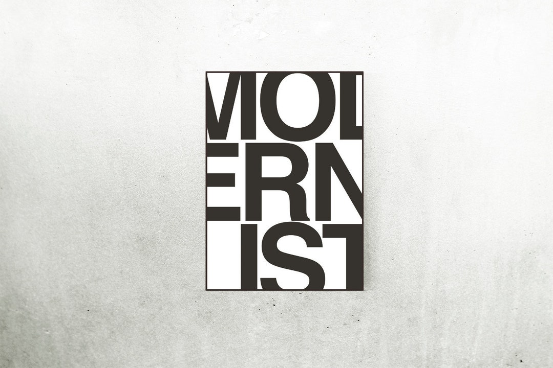 Modernist Typography Poster - Helvetica Oversized Typeface - Etsy