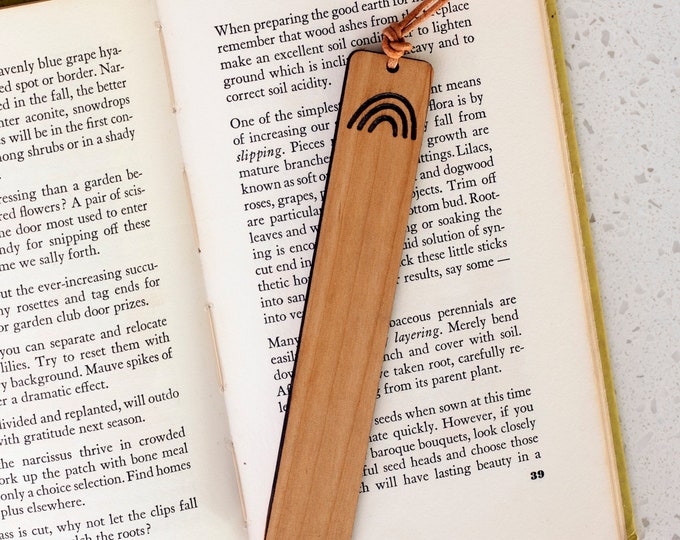 Wood Bookmark - Rainbow - Etsy