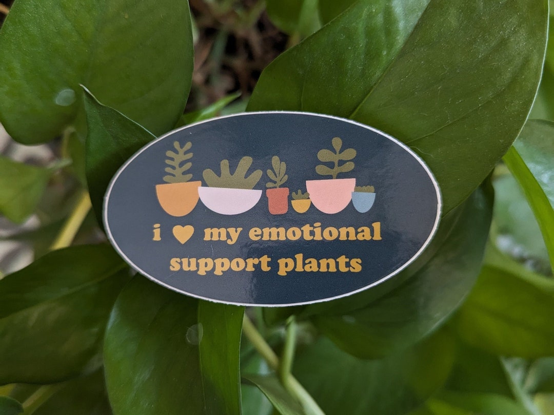 I Heart My Emotional Support Plants Sticker - Etsy