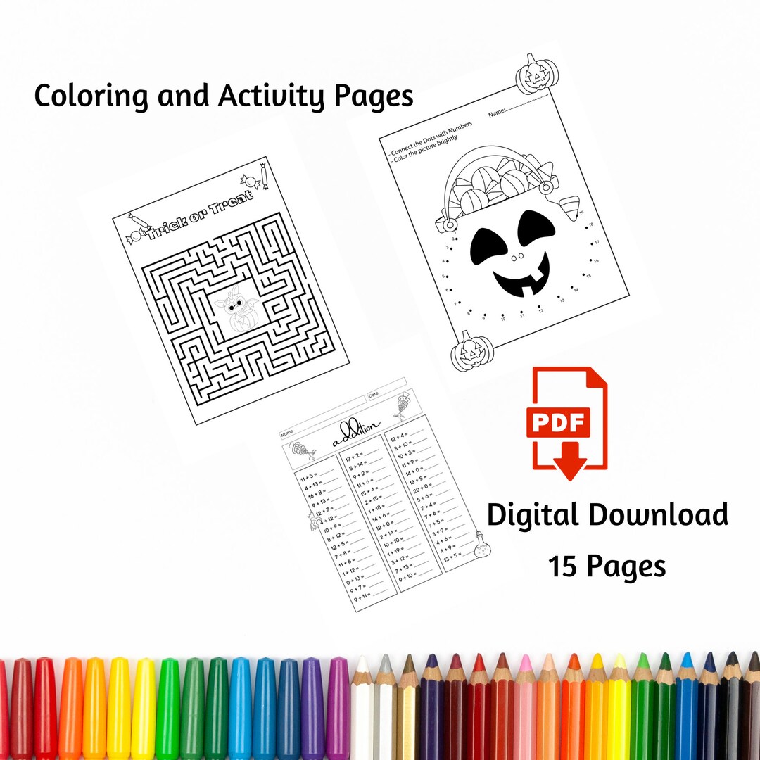 Halloween Coloring Pages, Educational, Kid Friendly, Witches, Vampires ...