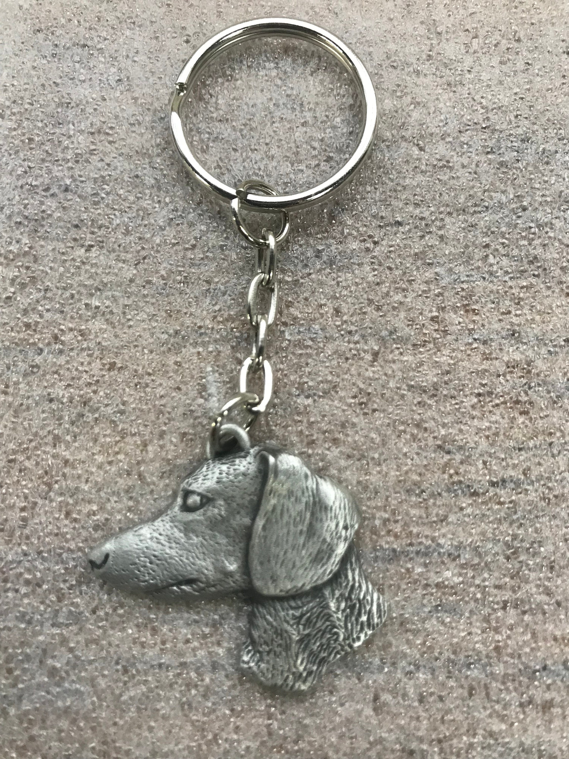 Pewter Dog Breed Keyrings Bulldog Dachshund Pointer Jack Russell Border ...