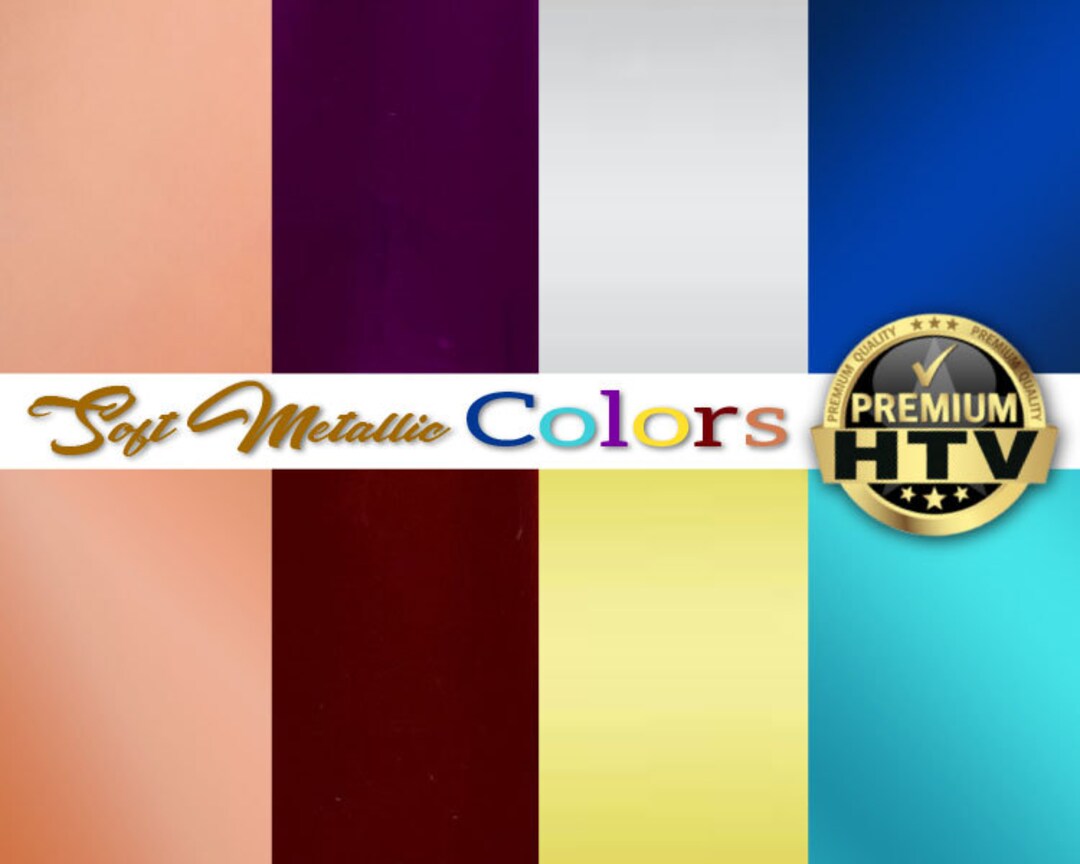 Soft Metallic Vinyl, Heat Transfer Vinyl, Vinyl Pack, Metallic Vinyl ...