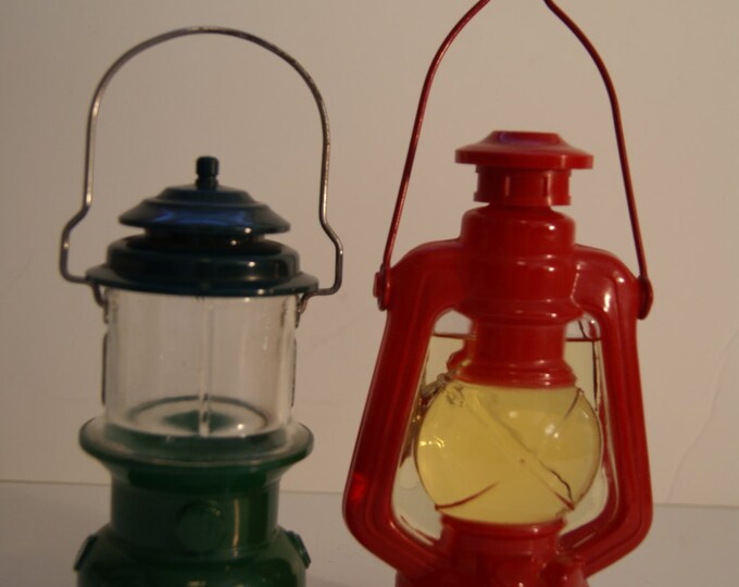Avon Bottles, Red Lantern & Coleman Green Lantern, Set of 2 - Etsy
