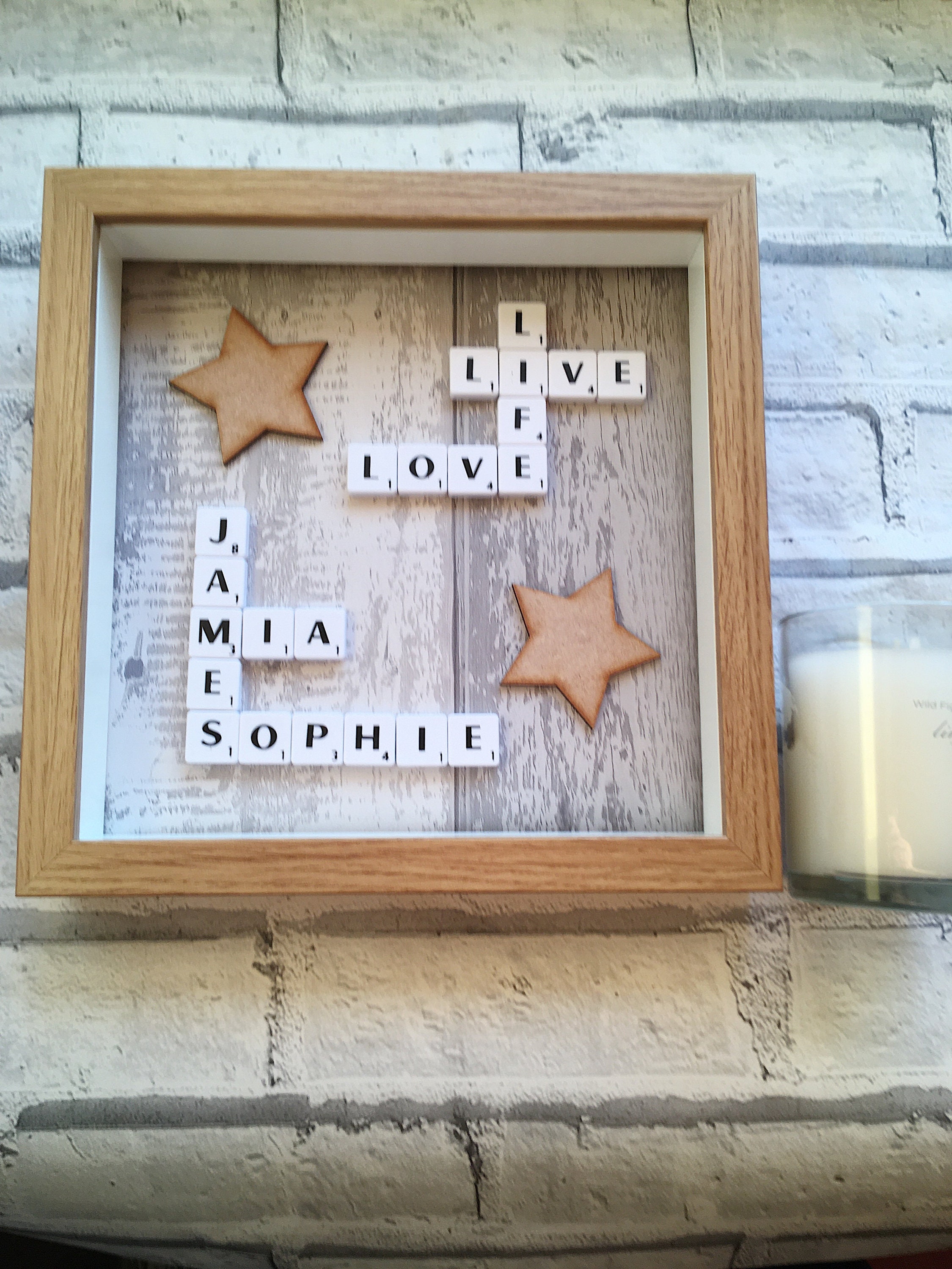 Personalised Scrabble Wall Art Scrabble Frame | Etsy