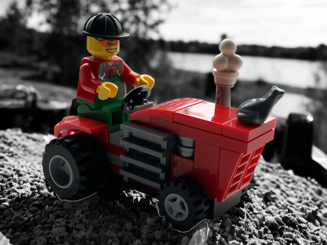 Models Built With Lego® Bricks Male Farmer Minifigure With Tractor ...