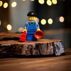 Models Built With Lego® Bricks - Male Plumber Mini Figure With Plunger ...