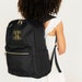 Black Monogrammed Backpack, Monogram Book Bag, Back to School - Etsy