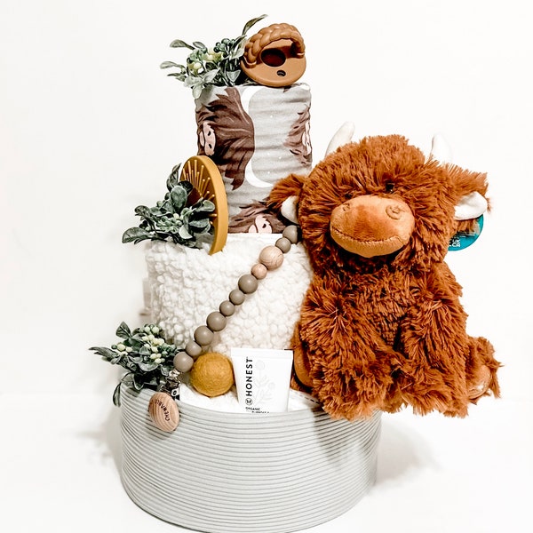 Highland Cow Diaper Cake - Etsy