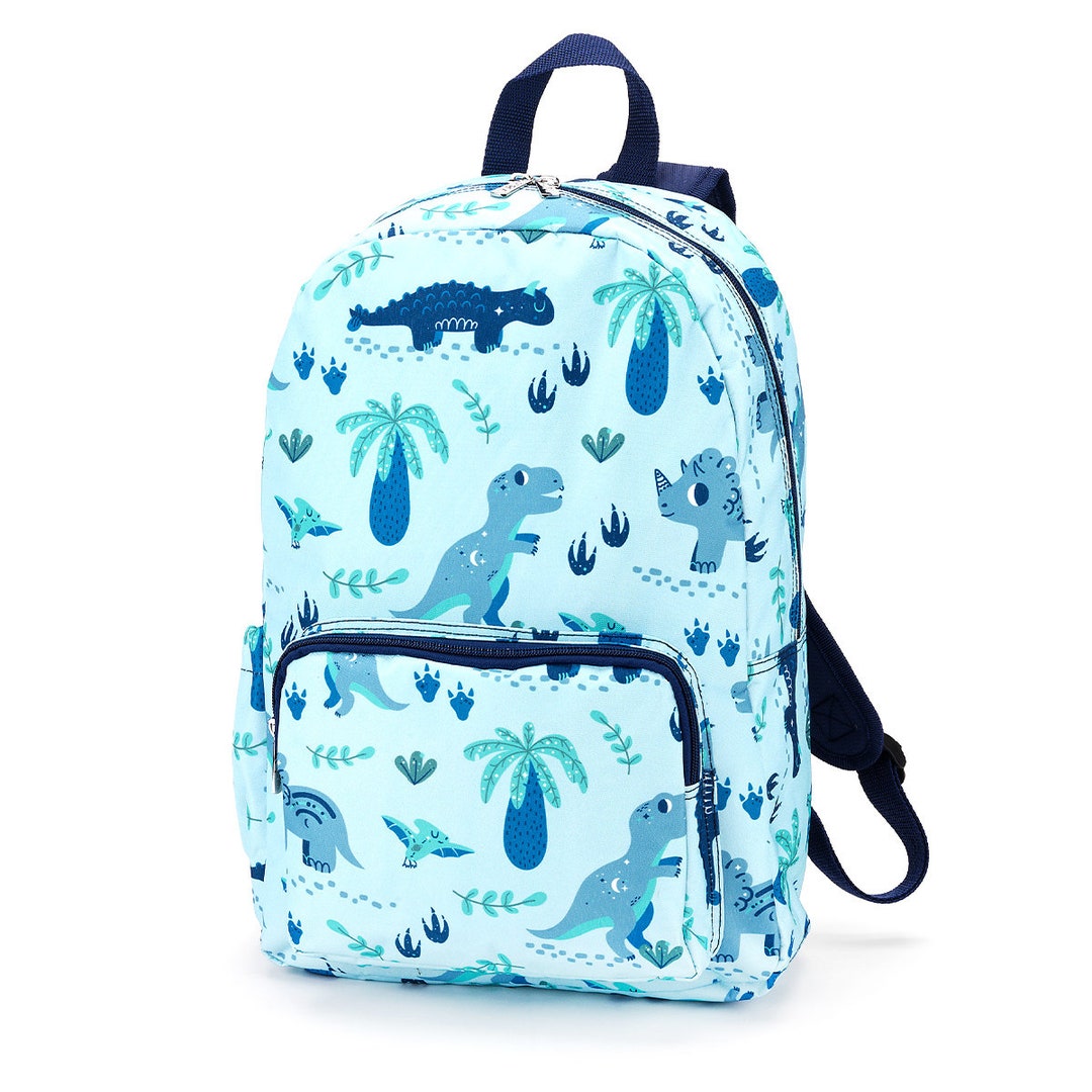 Blue Dinosaur Monogrammed Backpack, Monogram Book Bag, Back to School ...
