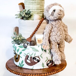 Sleepy Sloth Diaper Cake 3 Tier Baby Shower Centerpiece - Etsy