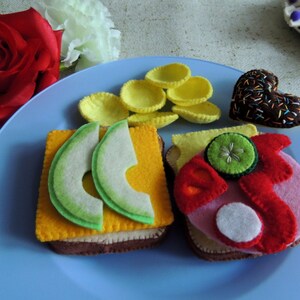 Felt Food Set, Play Food Sandwich, Kids Toys, Pretend Play Toy Kitchen ...