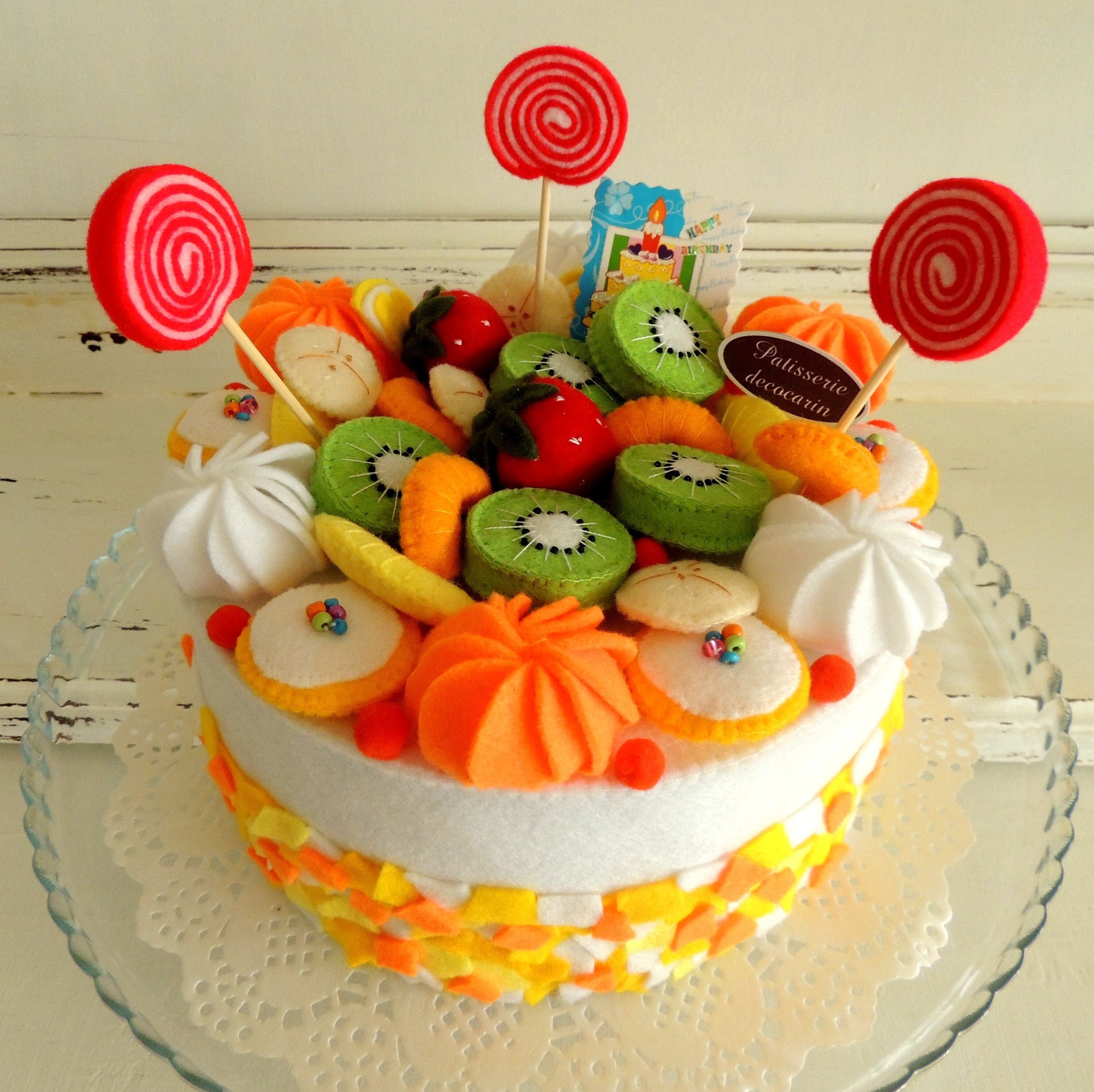 Felt Food Layer Cake Birthday Party Decorative Cake - Etsy