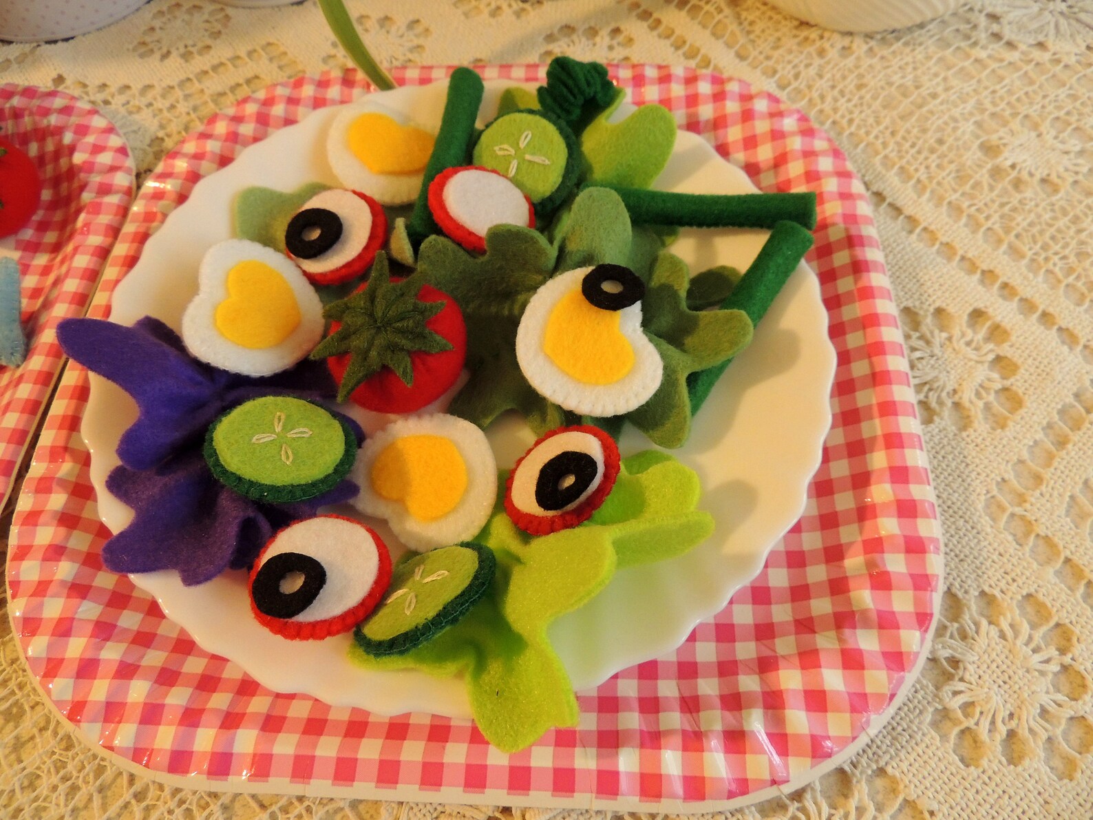 Felt Food Felt Rolls Felt Fish Felt Salad Ready Children - Etsy