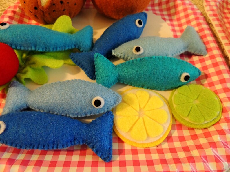 Felt Food Felt Rolls Felt Fish Felt Salad Ready Children | Etsy