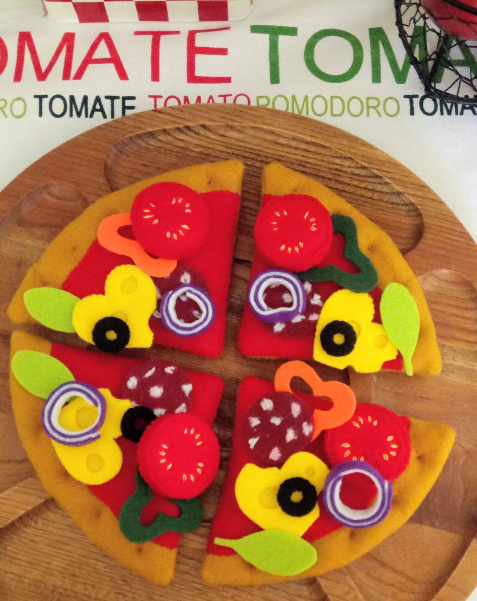 Felt Food Set Pizza Pepperoni Italian Kids Pretend Play Toy - Etsy