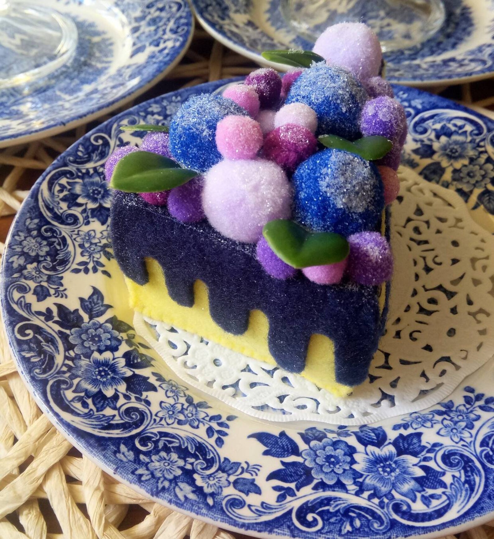 Felt Decorative Berries Cake Felt Food Kids Kitchen Children | Etsy