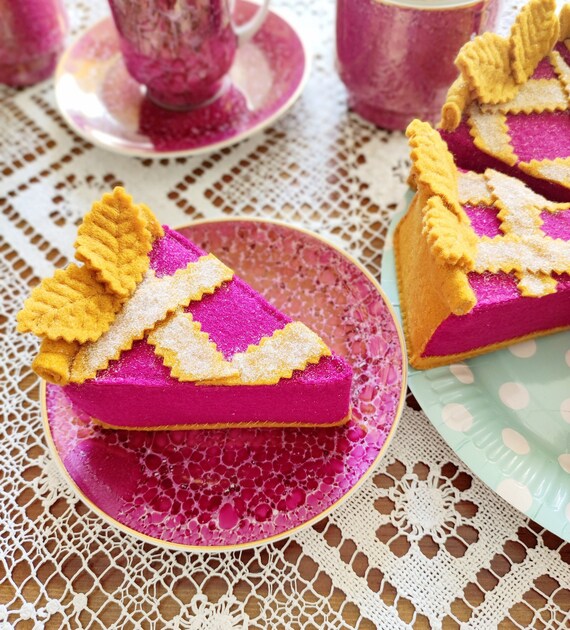 Felt Raspberry Cake Tart Pie Felt Food Ready Party Gift - Etsy