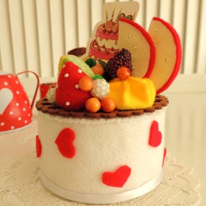 Felt Food, Mini Layer Decorative Cake, Felt Kitchen Children Birthday ...
