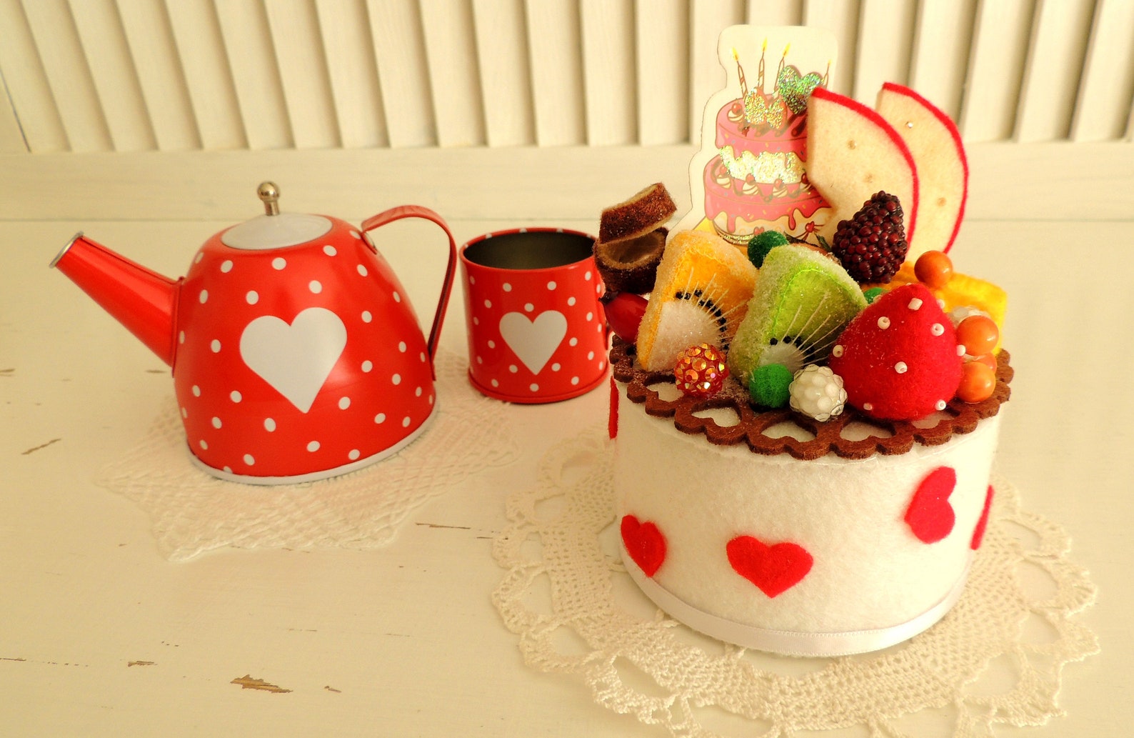 Felt Food Mini Layer Decorative Cake Felt Kitchen Children - Etsy