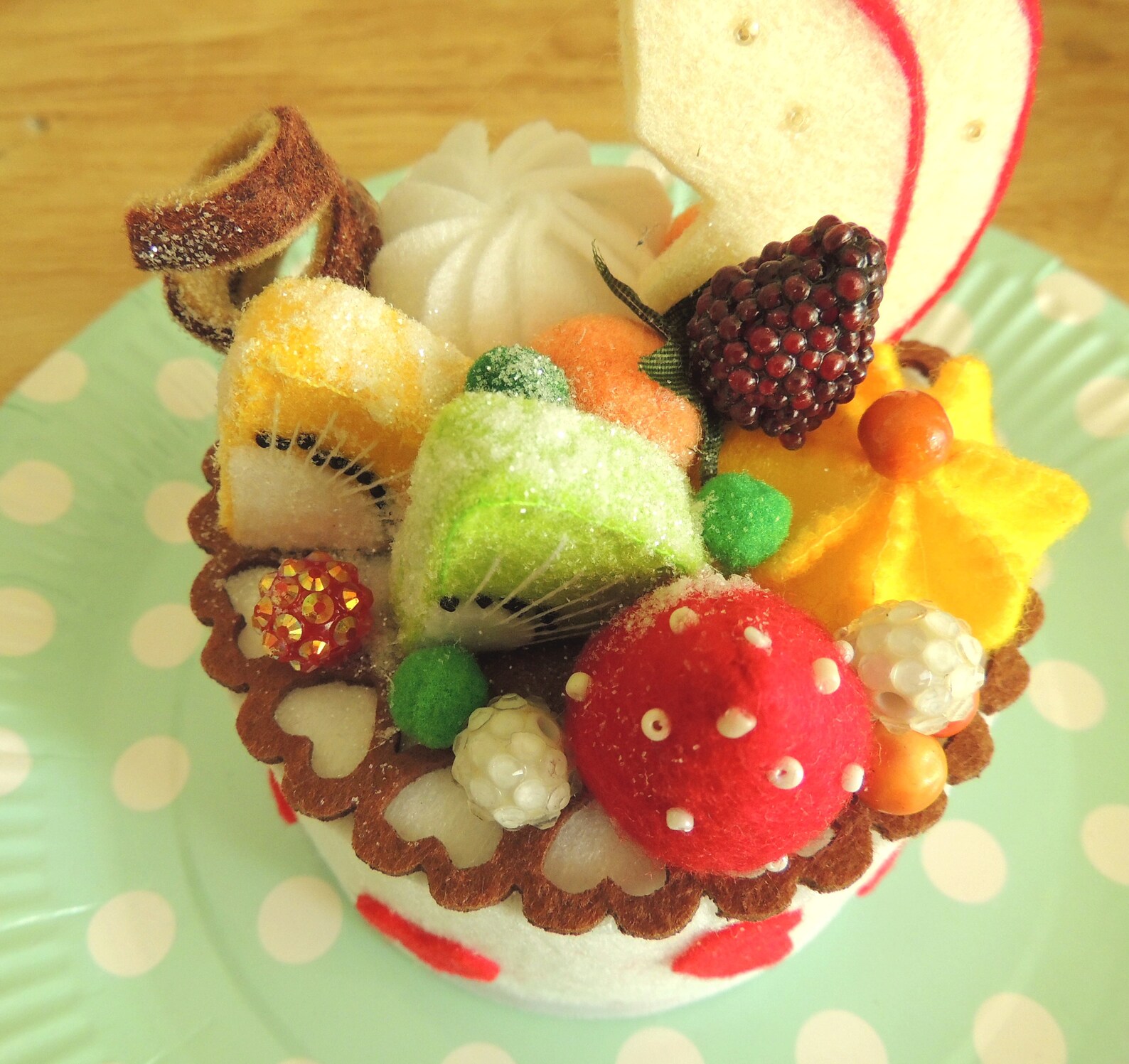 Felt Food Mini Layer Decorative Cake Felt Kitchen Children - Etsy