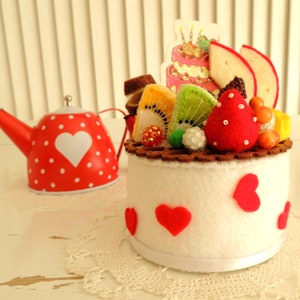 Felt Food, Mini Layer Decorative Cake, Felt Kitchen Children Birthday ...