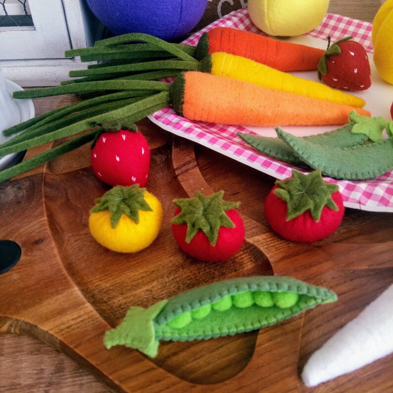 17 Felt Fruits Vegetables Felt Food Natural Size Kids - Etsy