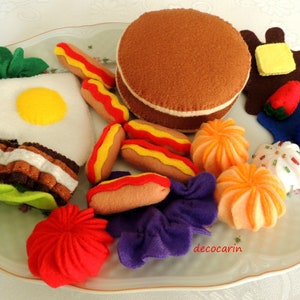 Felt Play Food, Felt Food Set Breakfast Pancakes, Pretend Play Food ...