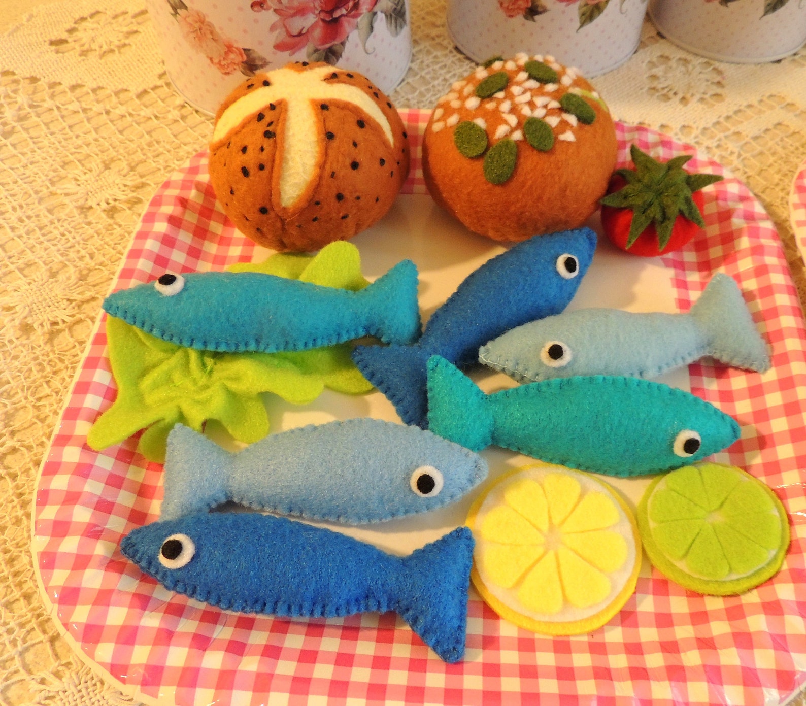 Felt Food Felt Rolls Felt Fish Felt Salad Ready Children - Etsy