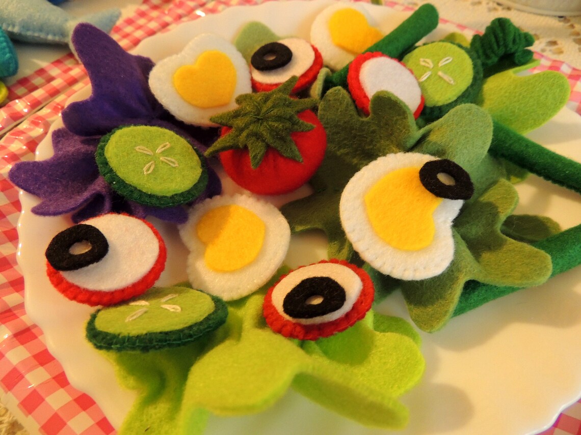 Felt Food Felt Rolls Felt Fish Felt Salad Ready Children | Etsy
