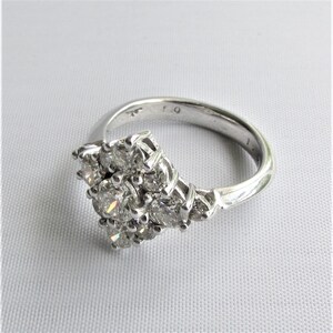 Diamond Cluster Ring 1.80 CTW of Incredible Sparkle 18K | Etsy