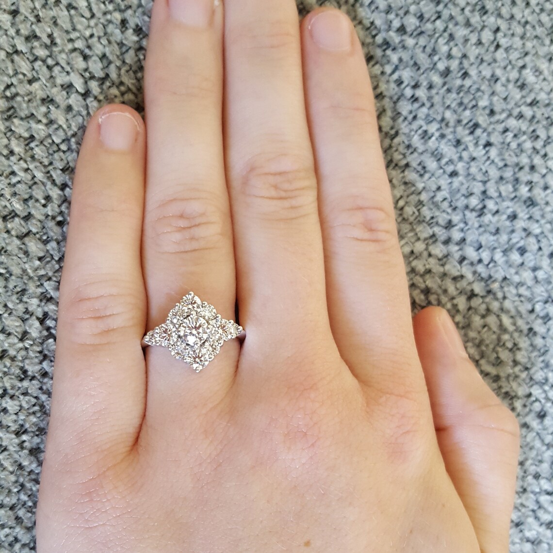 Diamond Cluster Ring 1.80 CTW of Incredible Sparkle 18K | Etsy