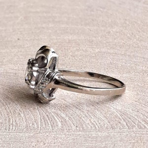 Vintage Mid Century Diamond Right Hand Ring in 14K White Gold - Etsy