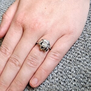 Vintage Mid Century Diamond Right Hand Ring in 14K White Gold - Etsy