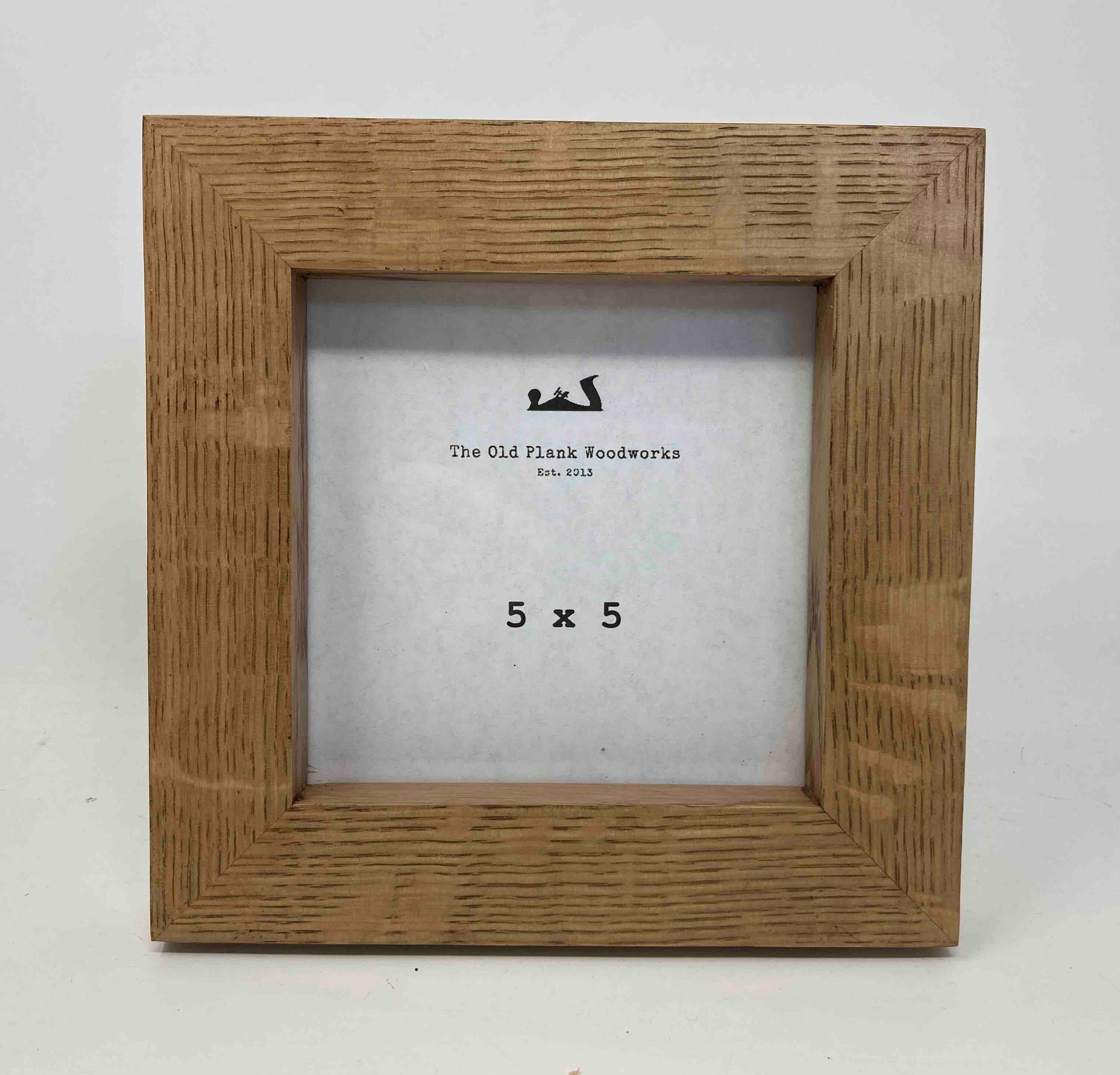 5 x 5 White Oak Picture Frame FREE SHIPPING | Etsy