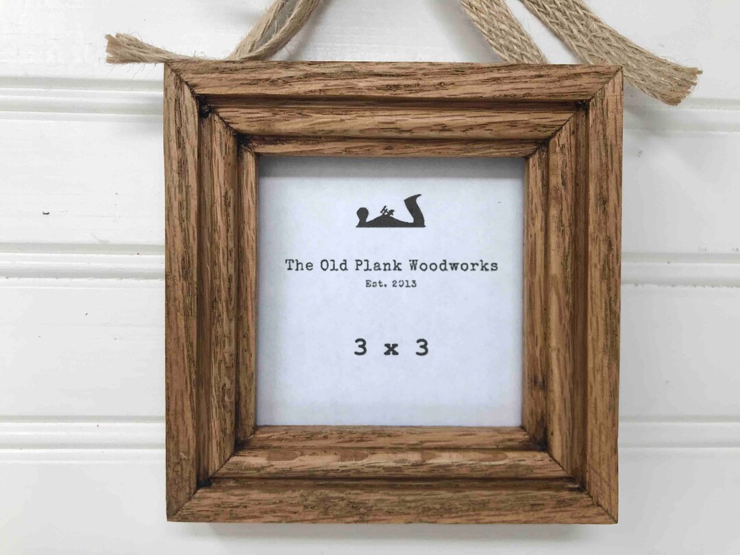 3" X 3" Red Oak Picture Frame - Holds 3" X 3" Picture or Art - FREE ...