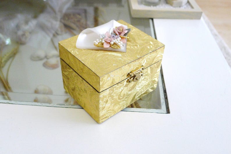 Jewel Case Gold, Gift Box With Lid, Gift Boxes for Women, Small ...