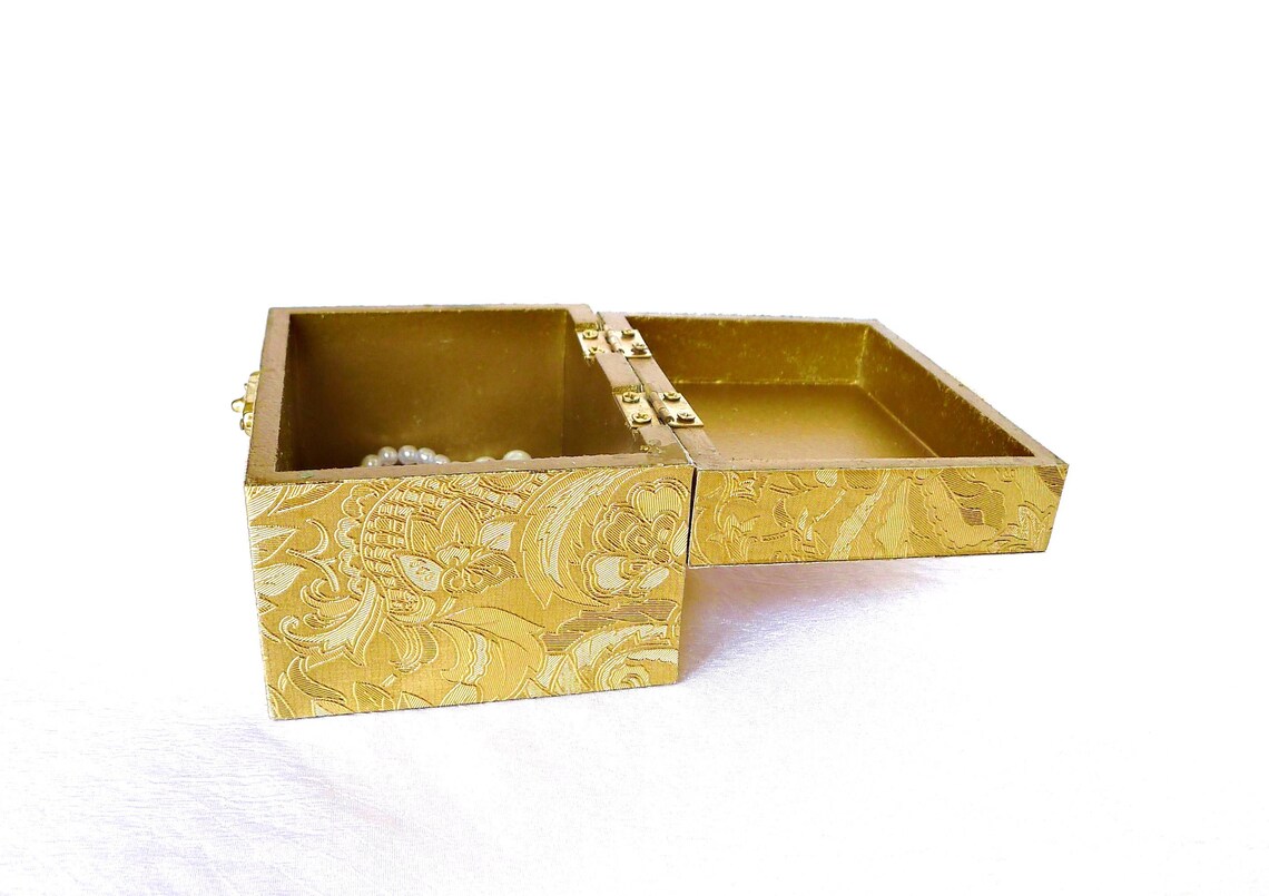 Jewel Case Gold, Gift Box With Lid, Gift Boxes for Women, Small ...