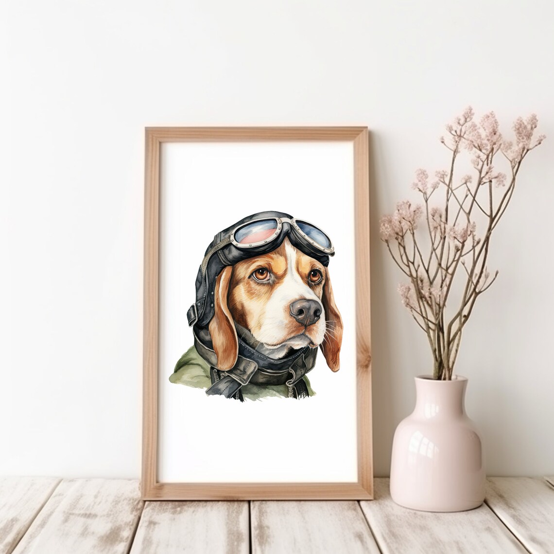 Beagle Aviator Watercolor Clipart PNG, Gog Clipart, Beagle Clipart ...
