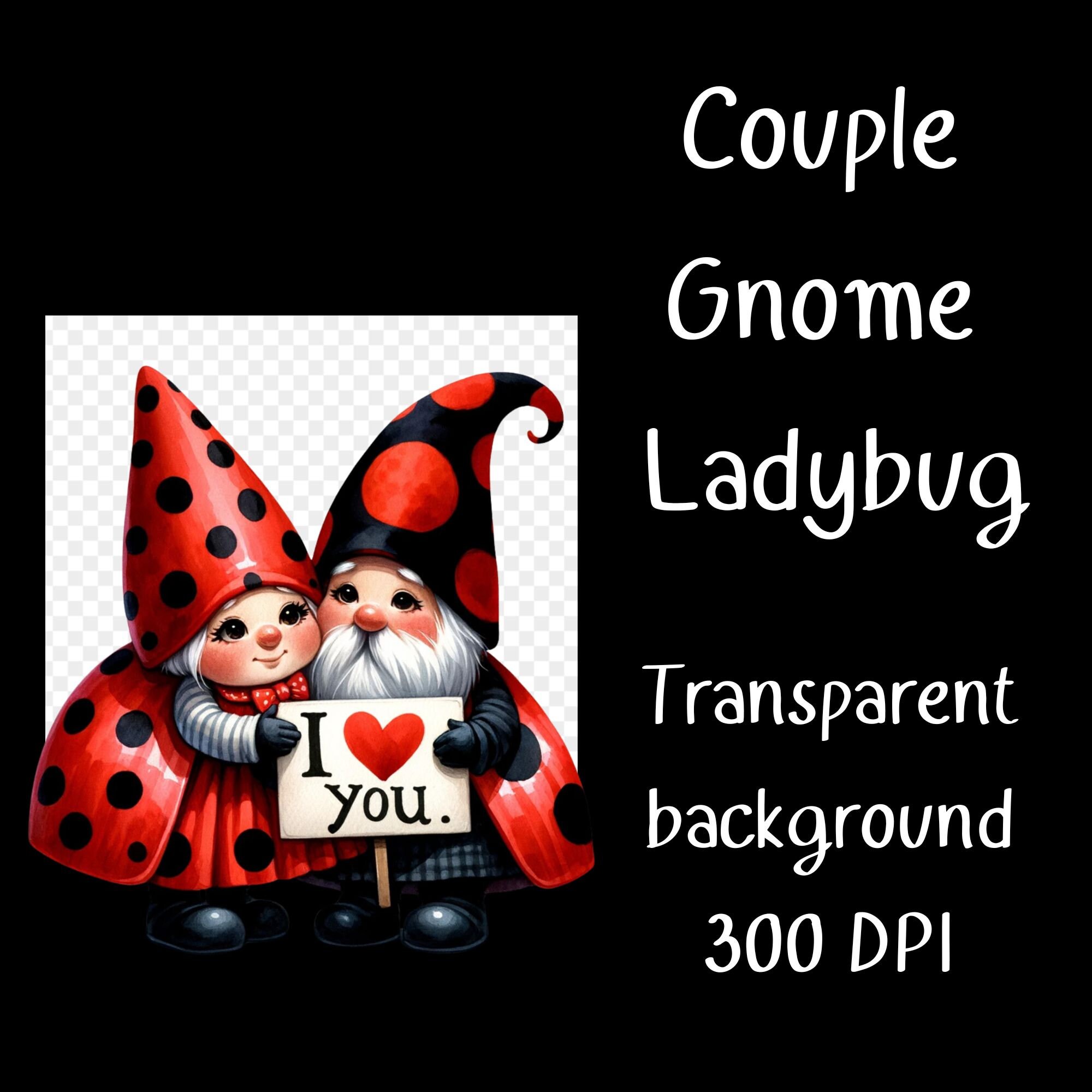 Couple Gnome Ladybug Clipart Ladybug Valentine Couple Valentine Gnome