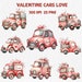 Cars Valentine Clipart,vintage Valentine Sublimation,cars Romantic ...